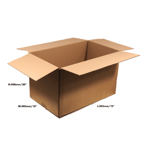 25 x Single Wall Cardboard Box – 508 x 305 x 305mm – Packaging Now