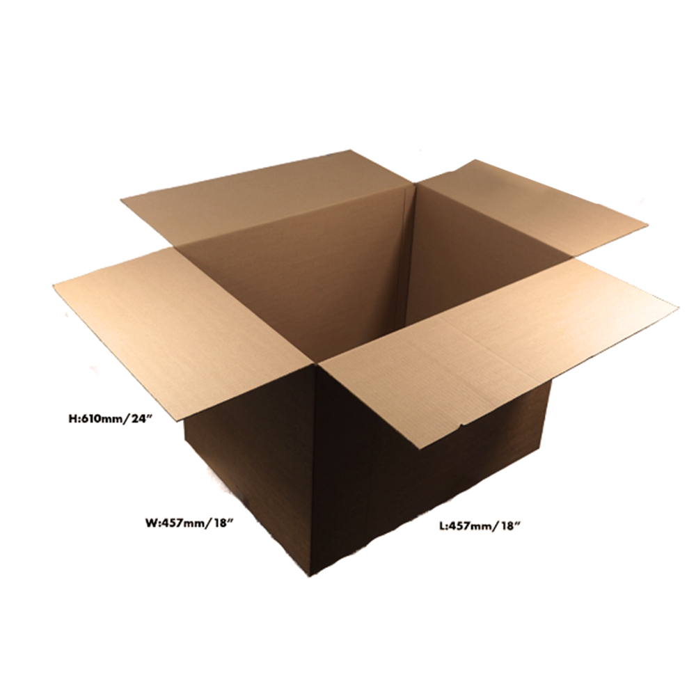 25 x Single Wall Cardboard Box - 610 x 457 x 457mm - Packaging Now