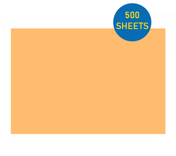 500mm x 750mm - Peach Tissue Paper - Packaging Now